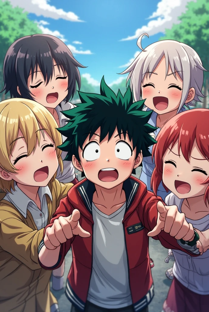 Can you make me an image of Inko Midoriya, Mitsuki Bakugo, Mika Jiro ...
