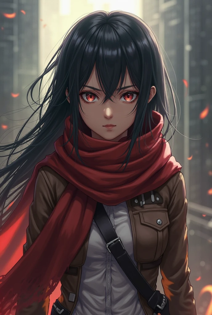 Mikasa from Attack on Titan has his back - SeaArt AI