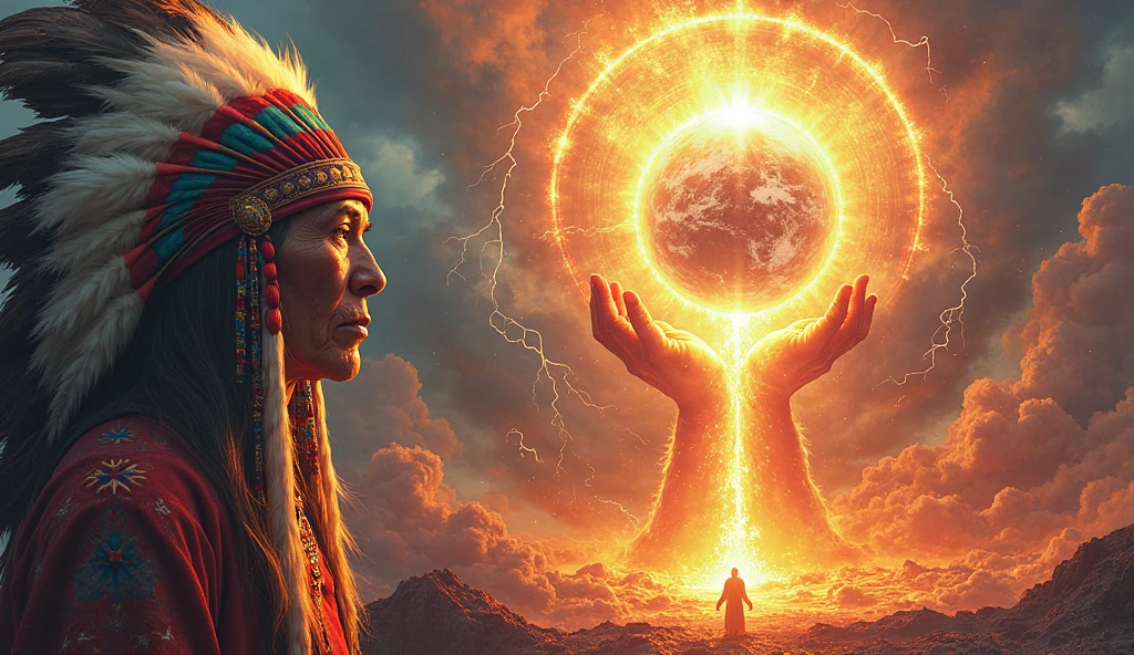 "Create a visually stunning, apocalyptic digital illustration with a ...