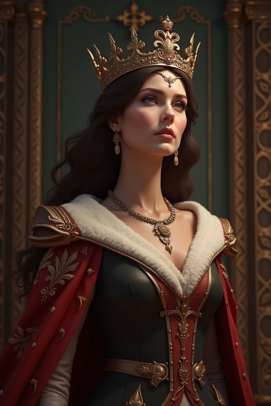 Realistic style；female king - SeaArt AI