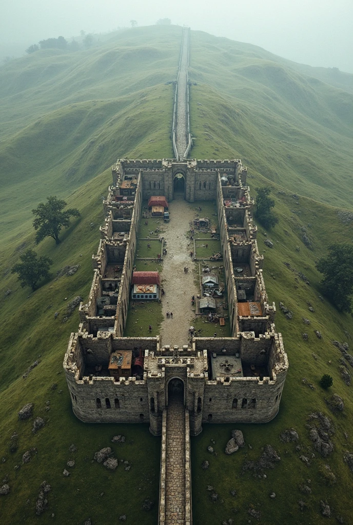 A formidable Roman fortress along Hadrian's Wall, 122 AD, northern ...