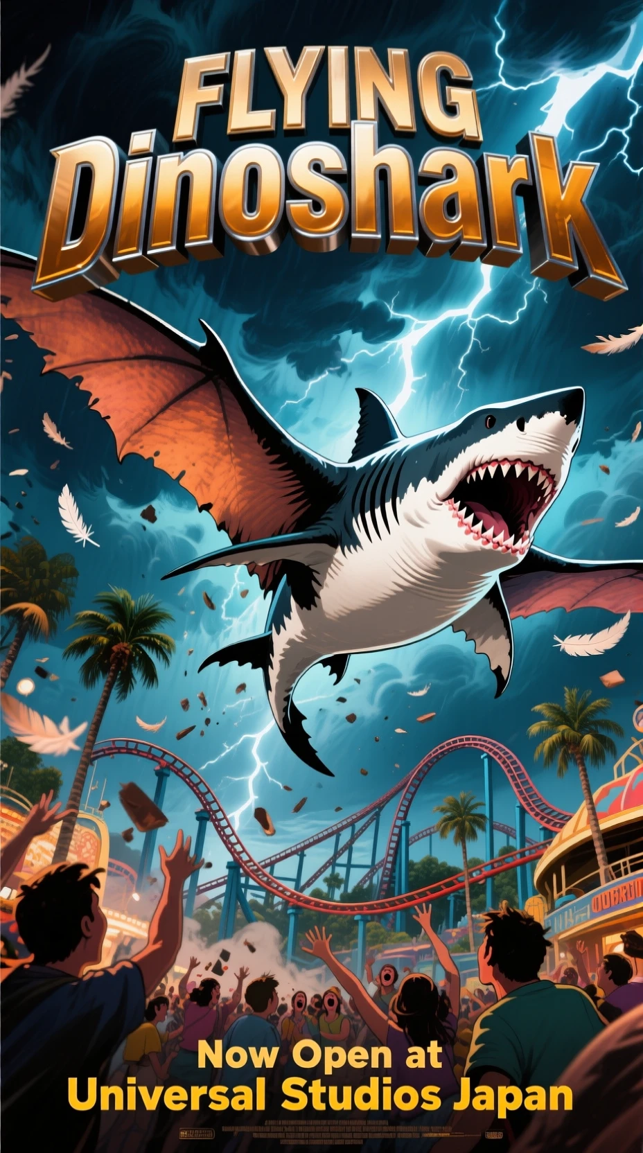 Universal Studios theme park attraction poster, high-energy and ...