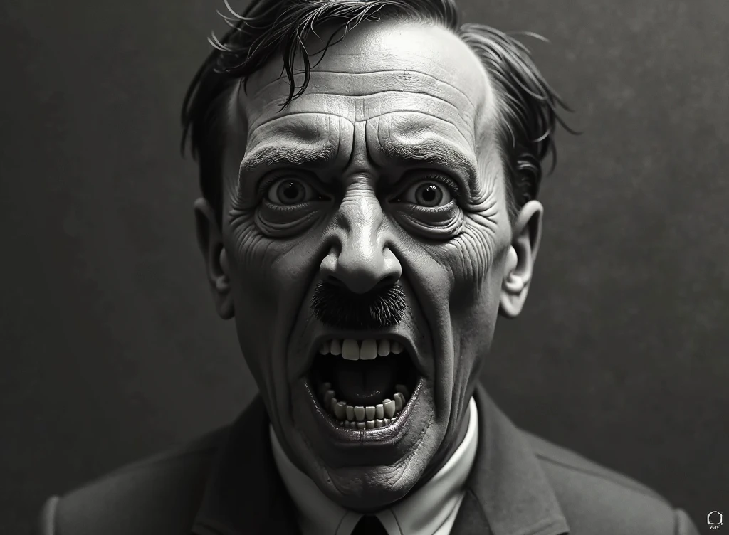 Black and white hitler using methamphetamine - SeaArt AI