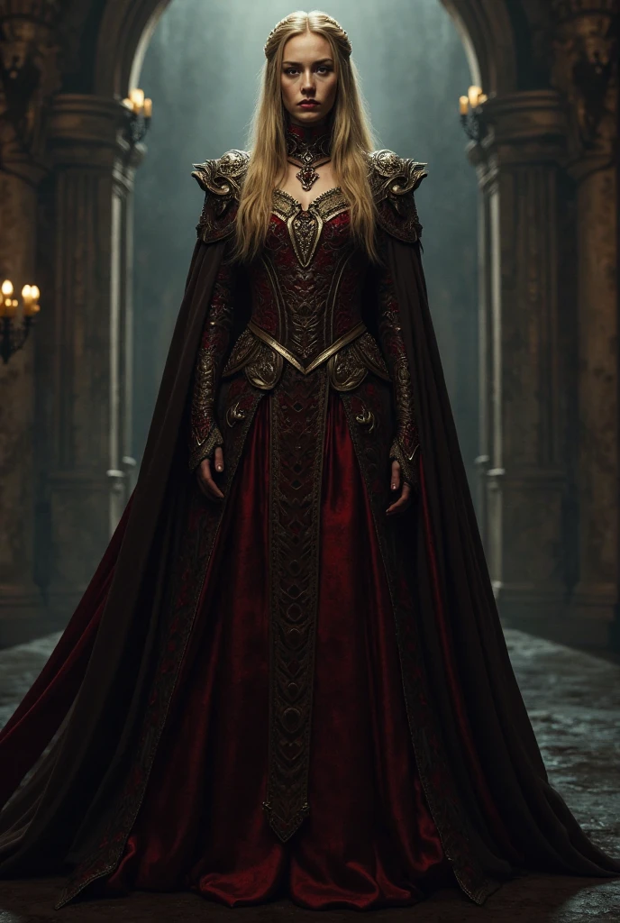 Cersei Lanister from Game of Thrones in dark guise - SeaArt AI