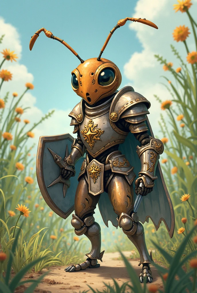 Anime ant that wears knight armor - SeaArt AI