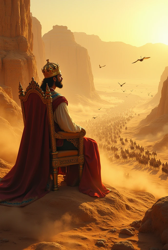 "Realistic Islamic historical art, Prophet Solomon (Hazrat Sulaiman A ...