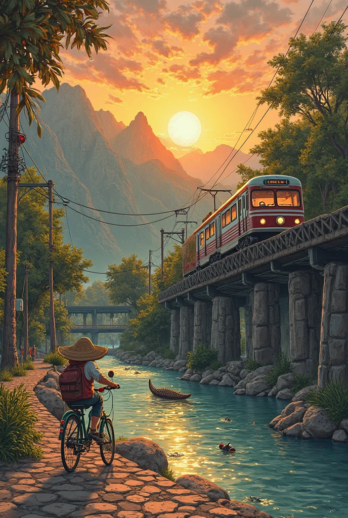 Atmospheric lighting, scorching sunset, warm colors, practical - SeaArt AI