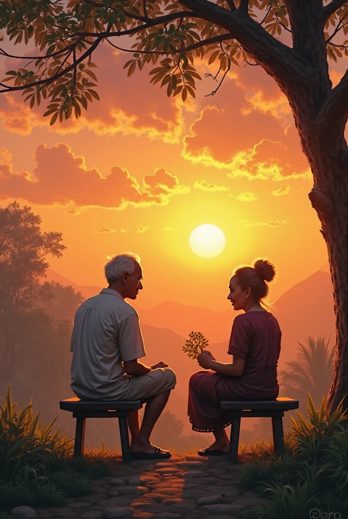 Once upon a time, in a quiet little village, there lived an old couple ...