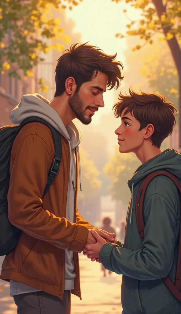 An image where a young man helps someone, remembering when he needed ...