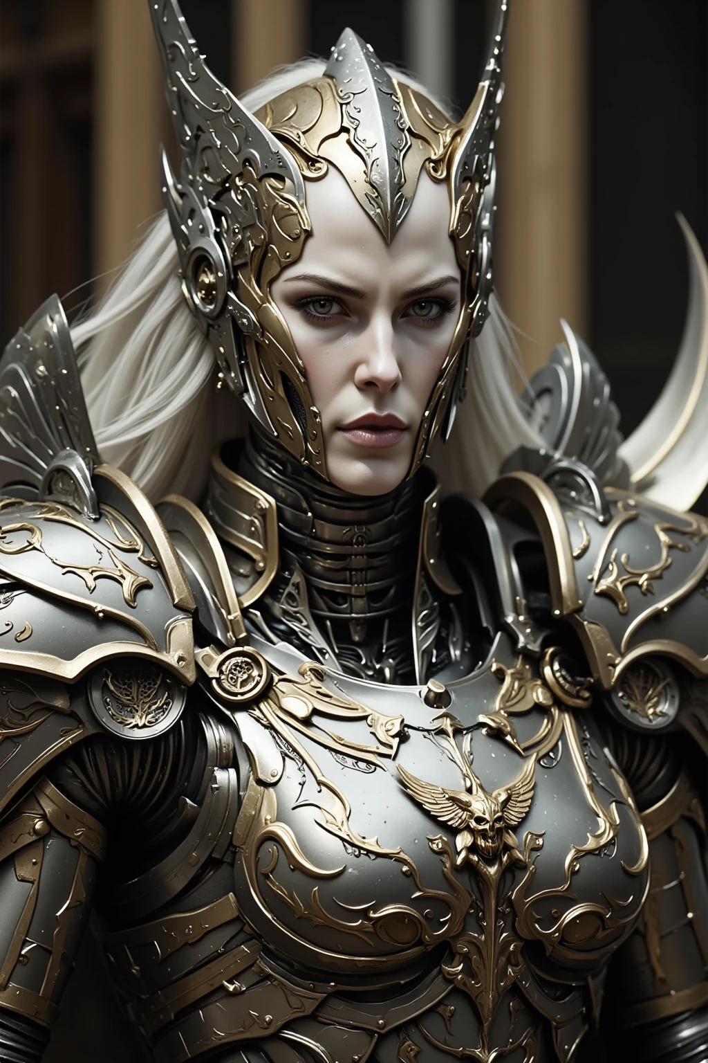 A futuristic female humanoid robot , with a curvilinear and strong body ...