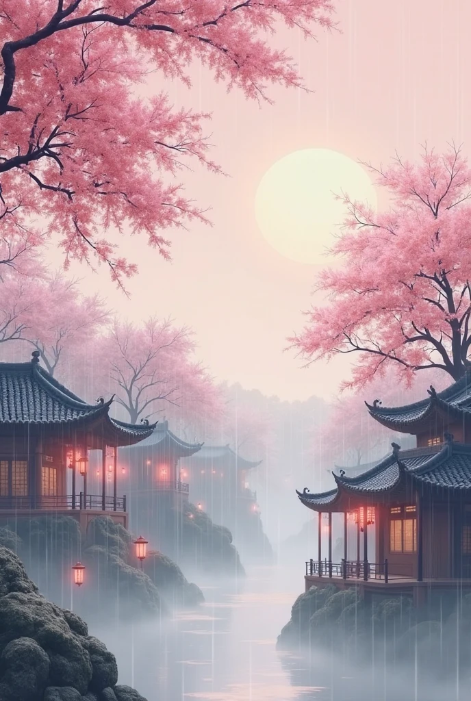 “Create a fantasy ancient Chinese style book cover. Main color palette ...