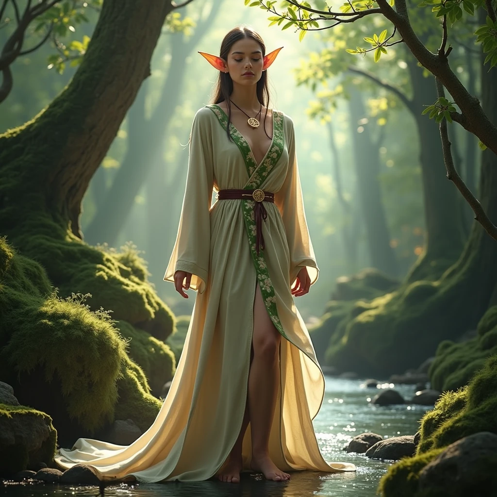 Female avatar style wood elf elements monk - SeaArt AI