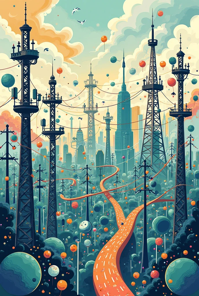 I want an image that represents telecommunications engineering - SeaArt AI