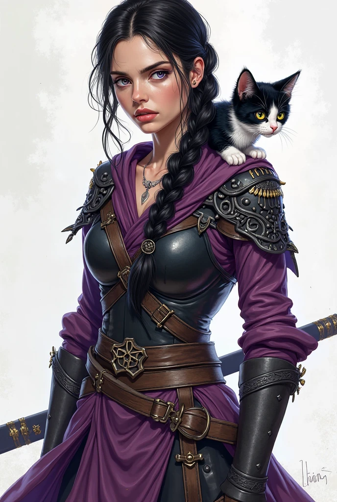 Generate a drawing fantasy illustration style. A young Celtic warrior ...