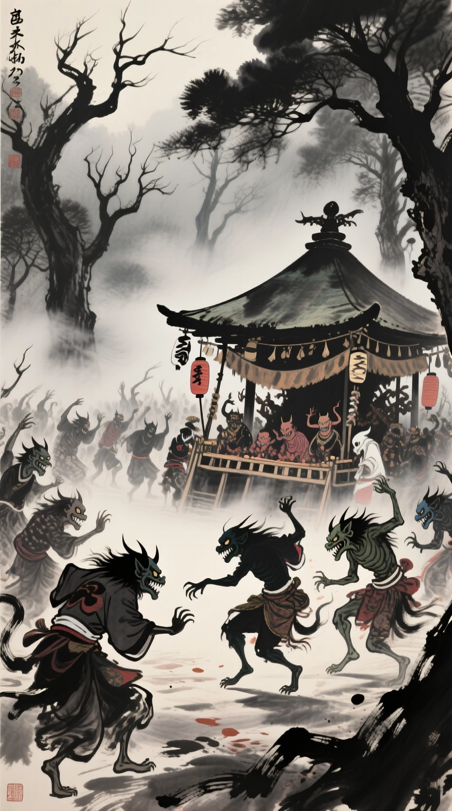 Masterpiece、Highest Quality、Ink painting、Japanese、Chinese、Suspicious ...