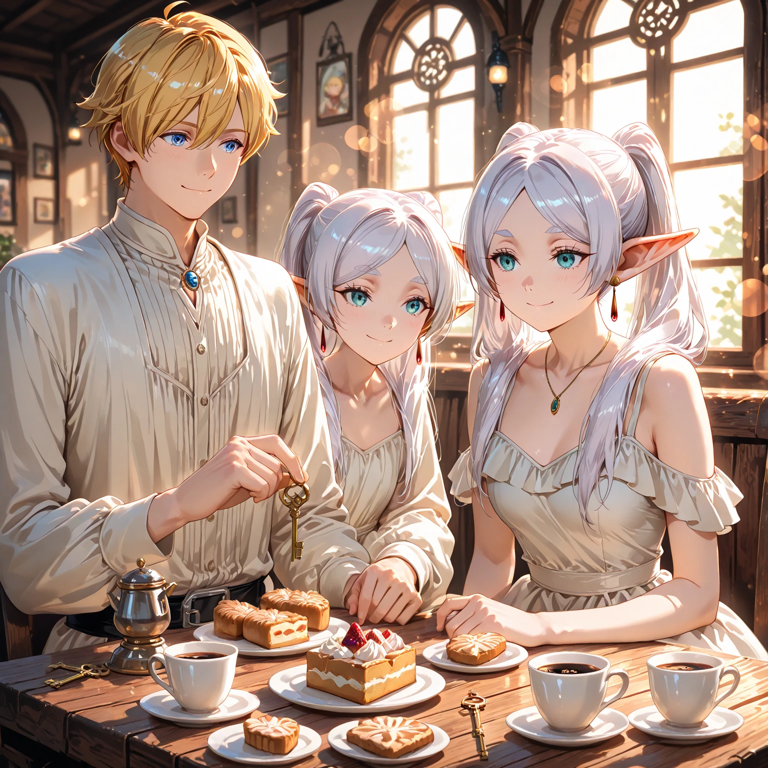 Anime key visual, 1boy and 1girl, Jaune Arc (from RWBY, blonde hair ...