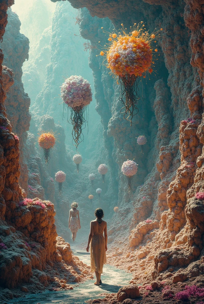 Surrealist Generation, a dreamlike composition with floating elements ...