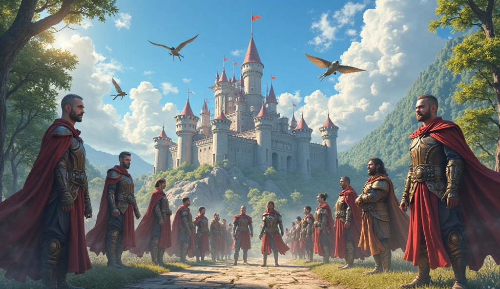高质量Realism兽人城堡,heroic invincible scene,Full of magical magic - SeaArt AI