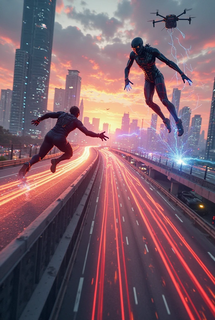 2-Minute Futuristic Fight Scene Script Scene Setup Location - SeaArt AI