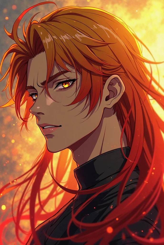 A stunning anime male character portrait in the style of solo leveling ...