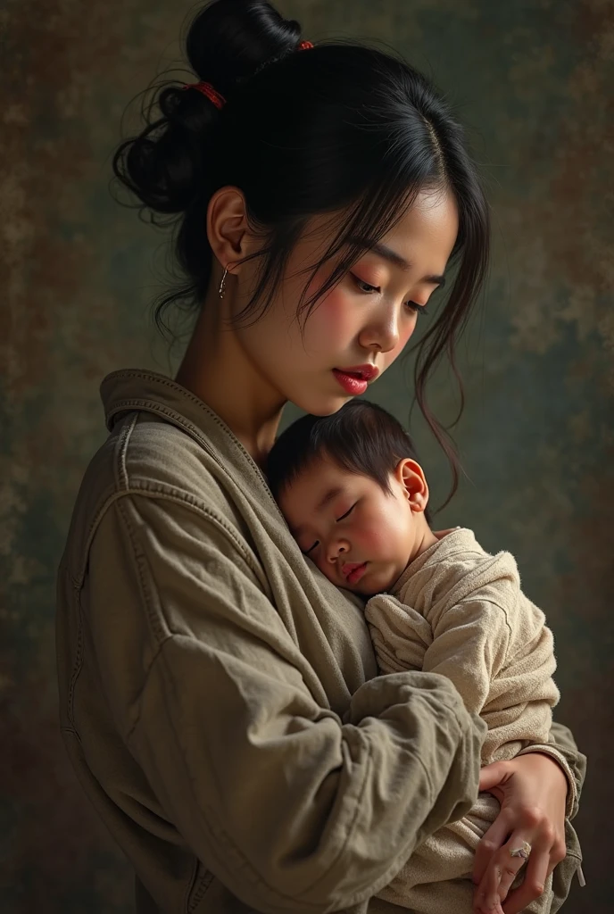 A hyper-realistic digital painting of a young Chinese woman - SeaArt AI