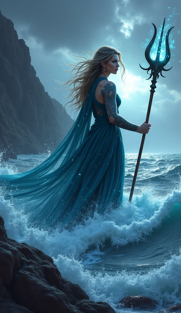Dark Ocean Sorceress Rising From The Depths Glowing Trident SeaArt AI Dark Ocean Sorceress Rising From The Depths Glowing Trident SeaArt AI