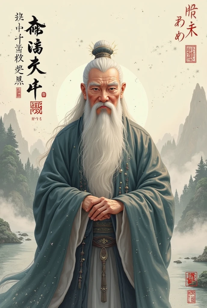 Create a Chinese-style avatar with an inscription in the middle - SeaArt AI