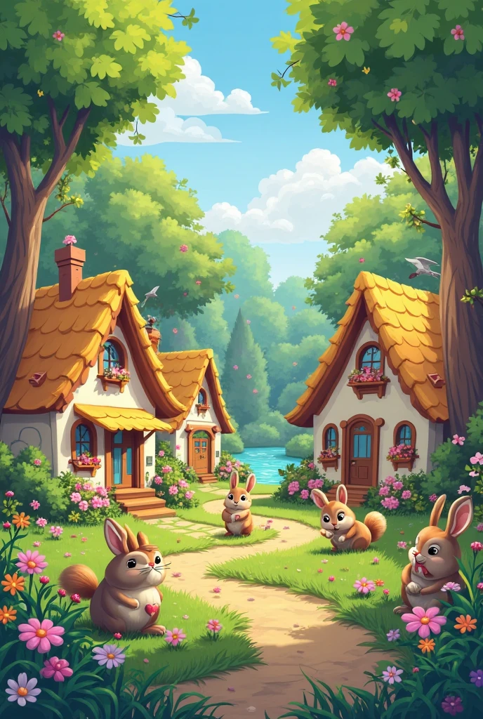 High quality,Sunny ville Forest – a bright, friendly animal village ...