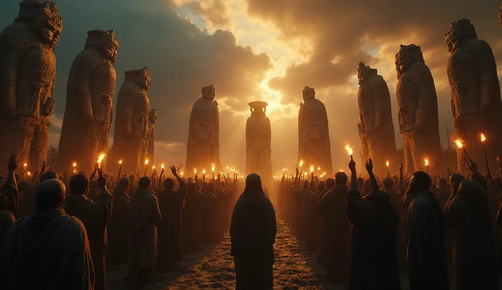 A breathtaking cinematic 8K masterpiece set in the era of Prophet Noah ...