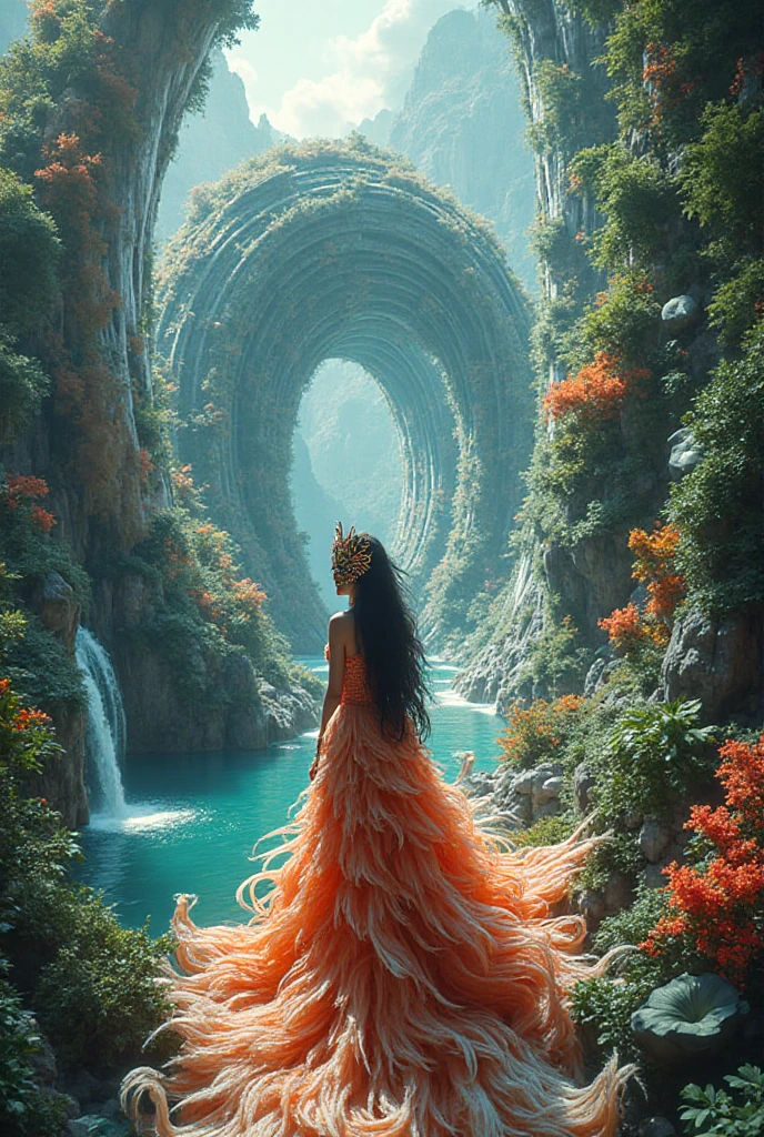 In a stunning artistic illusion, a serpentine globe gracefully twists ...