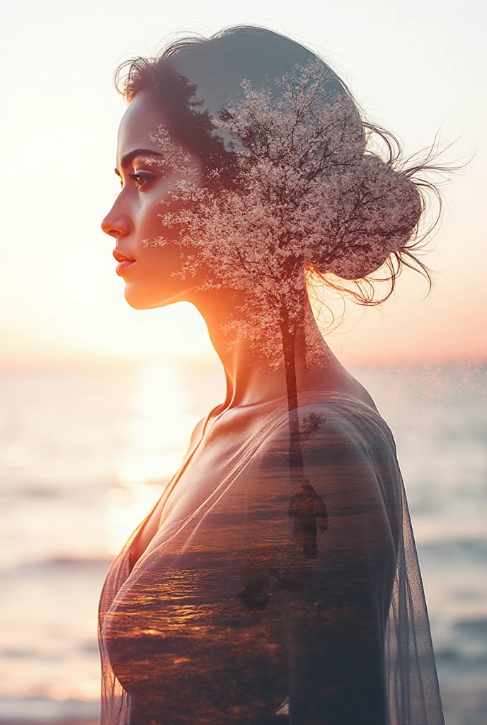High quality, 8K Ultra HD, A beautiful double exposure that combines an ...