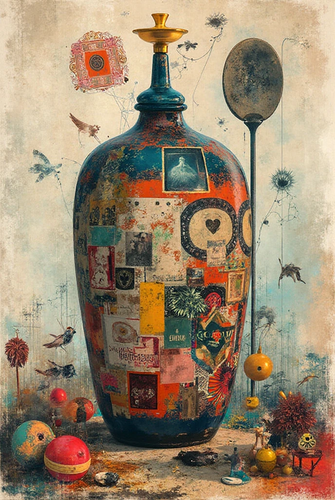 Galão d'Água with Dadaist collages - SeaArt AI