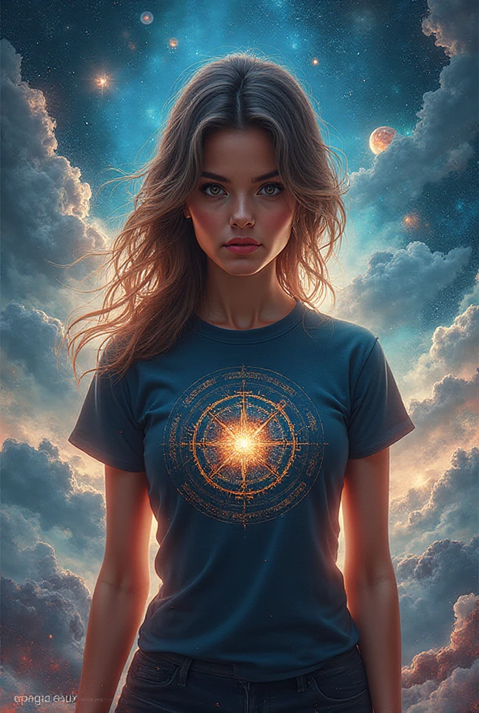 I want to make a woman with a logo on spaceman88's shirt - SeaArt AI