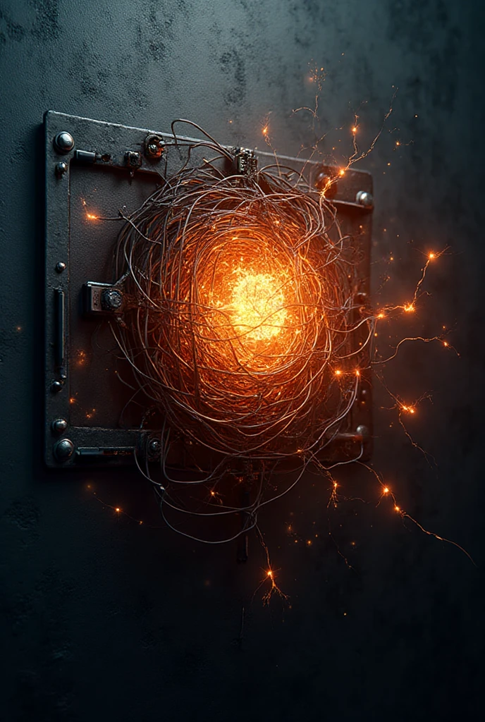 Simple image of electrical circuits on a wall HD dark colors with ...