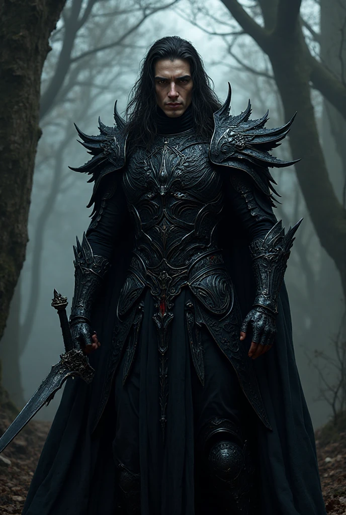 A devastatingly beautiful figure emerges from shadow between ancient ...