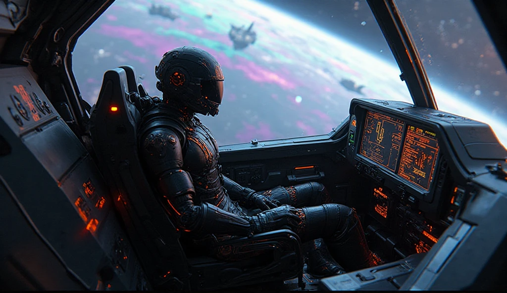 Compact Prompt (Cybernetic G-Suit Conduits): Ultra-realistic futuristic ...