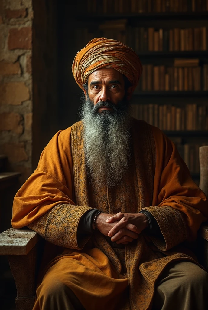 A highly detailed portrait of Abu Ali ibn Sina (Avicenna), the great ...
