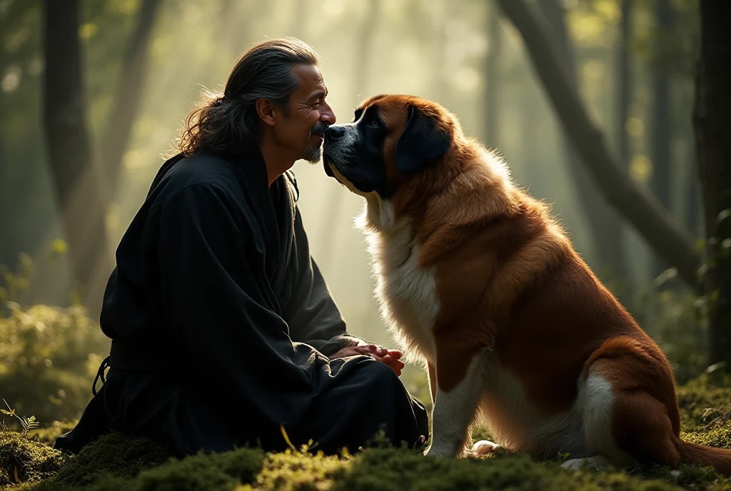 Bathed in the ethereal glow of filtered sunlight that penetrates the ...