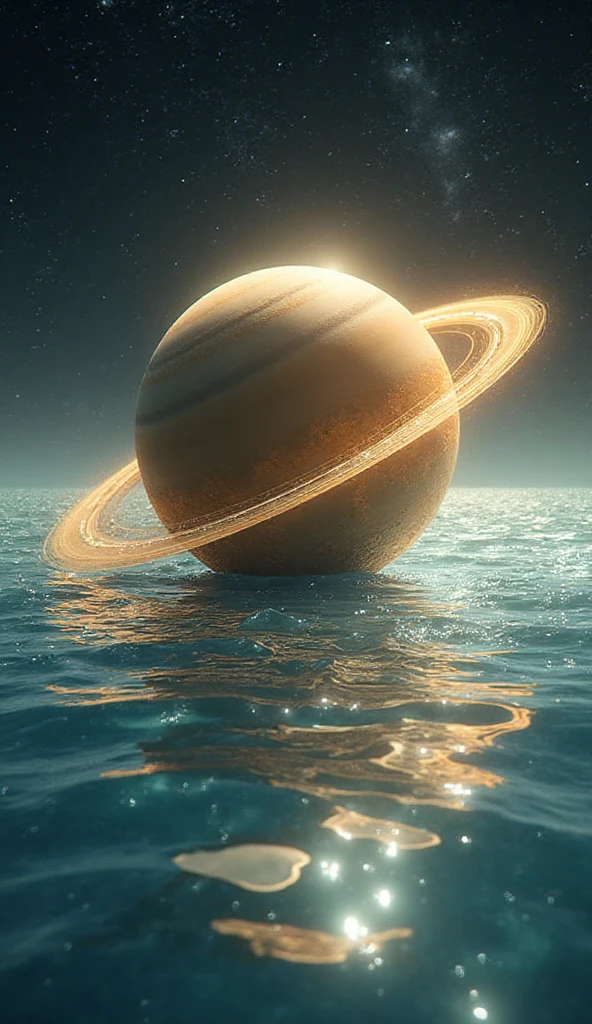 Create an epic image according to the following description: Saturn ...