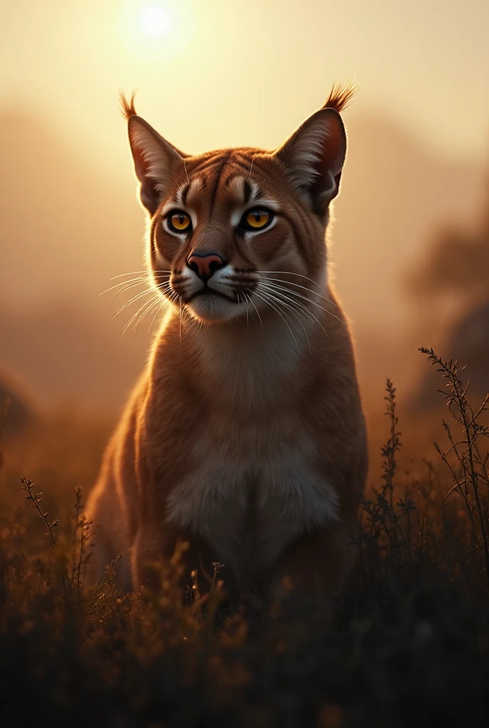 10-second video of a puma raising its head, In the foreground - SeaArt AI