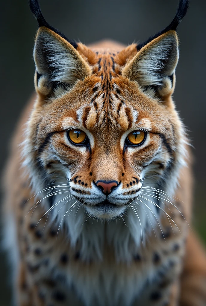 Ultra-realistic close-up of the Eurasian lynx, the largest lynx species ...