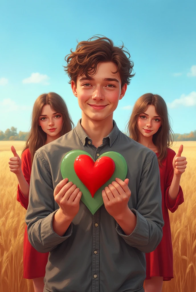 A young guy of Slavic appearance smiles, behind him there is a clear ...
