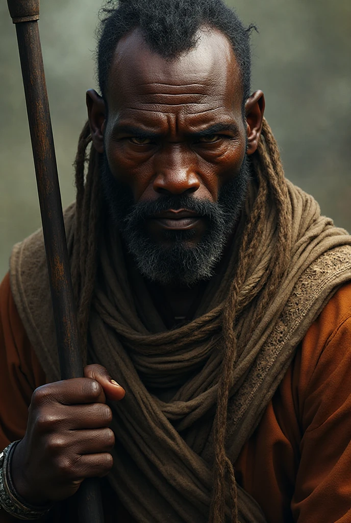 African hunter in traditional • “Close-up portrait of Bi-Awurbi - SeaArt AI