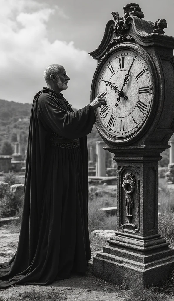 Black and white dramatic image. A tall, matured Marcus Aurelius - SeaArt AI