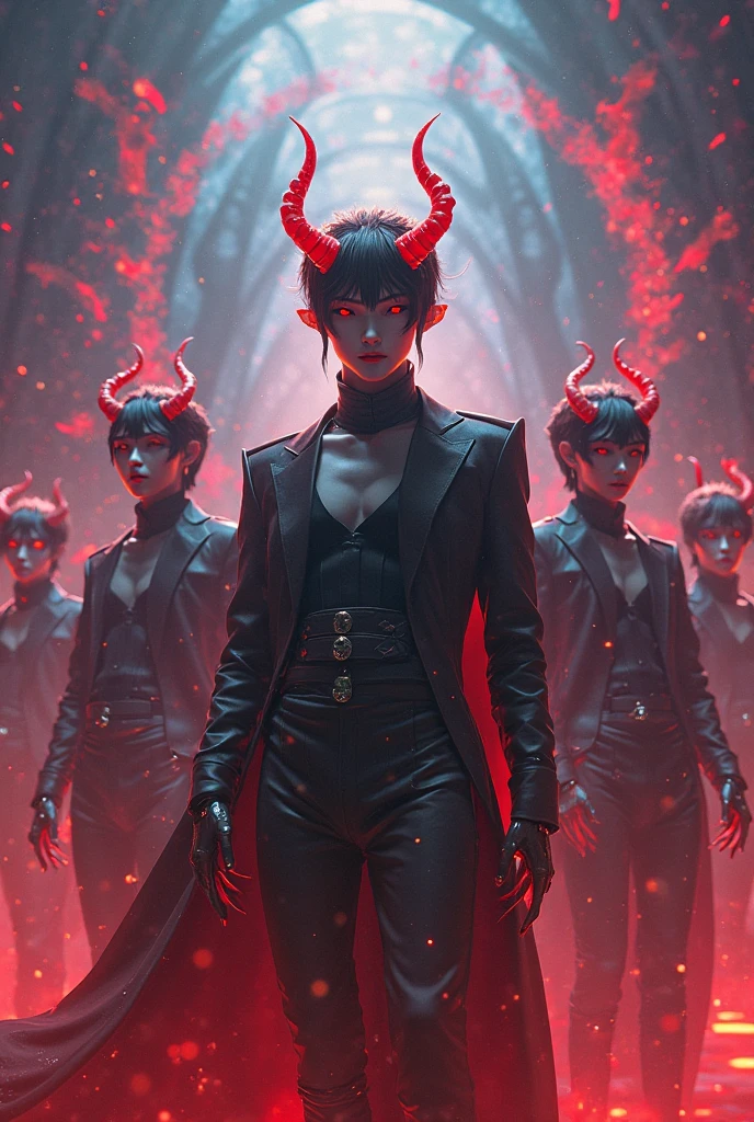 Cgi anime style kpop boy band, they are secretly disguised demons ...