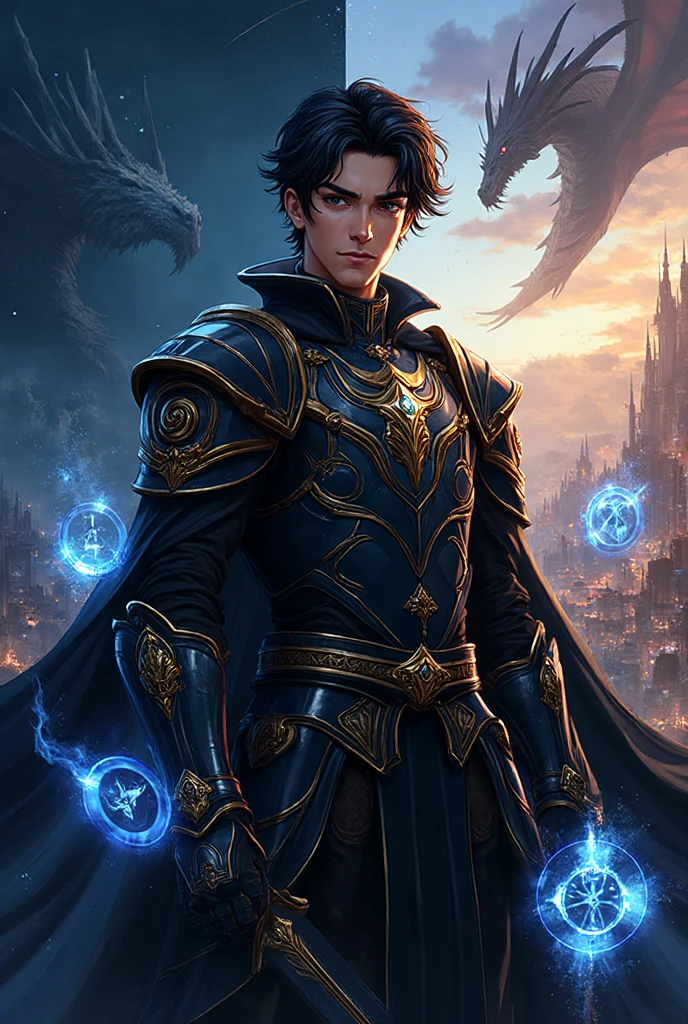 Masterpiece, best quality, 1boy, solo, handsome young lord with sharp ...