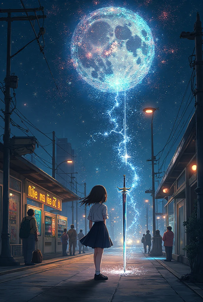 An ultra-detailed anime-style fantasy scene of a seemingly ordinary ...