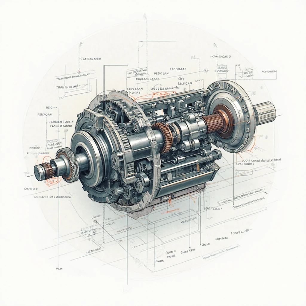 Generate a diagram based on a gear transmission system - SeaArt AI