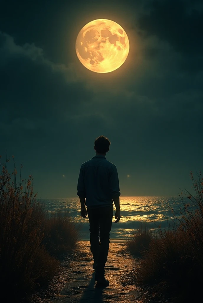 Cinematic orchestral ballad music video. A young man walks under a ...