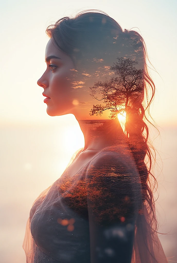 High quality, 8K Ultra HD, A beautiful double exposure that combines an ...